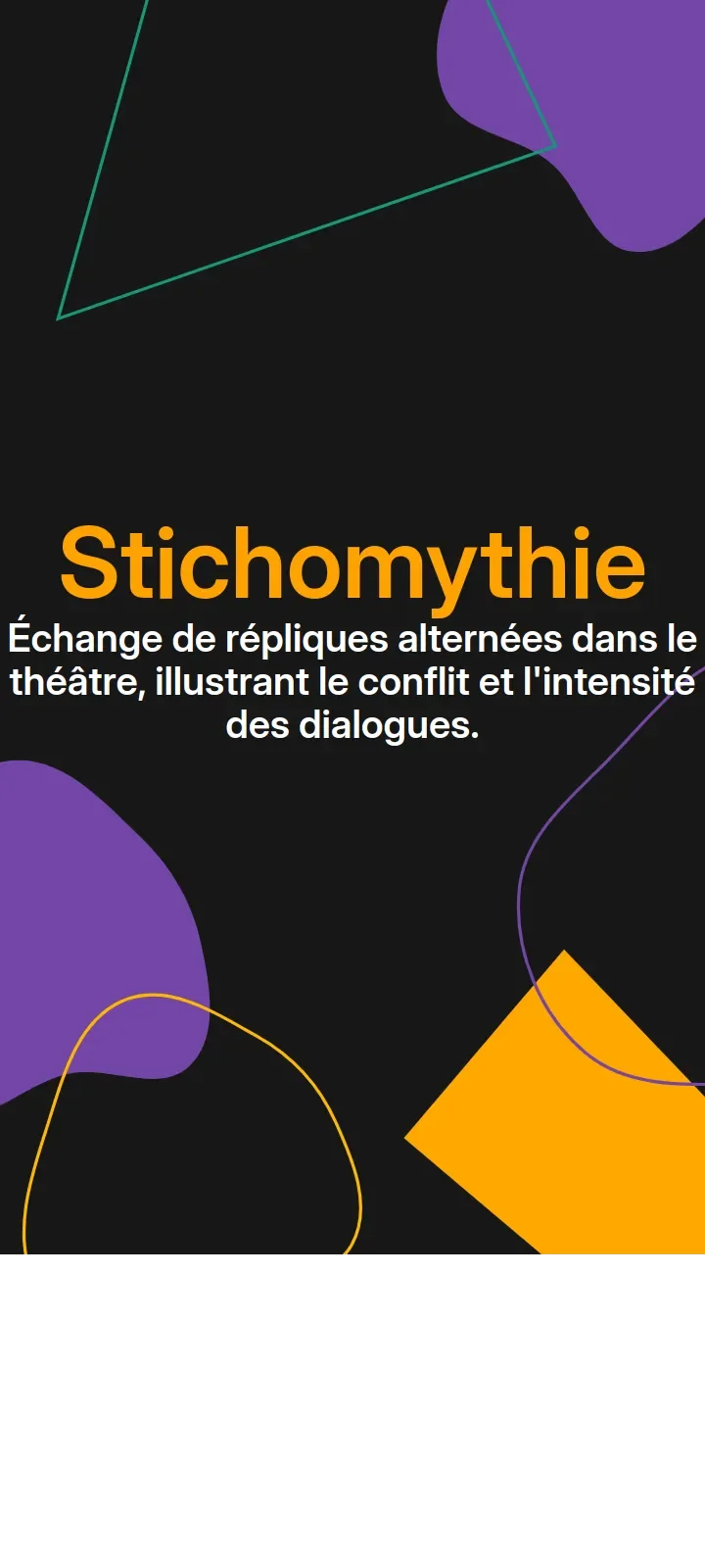 Stichomythie - Un Poème pour chaque instant