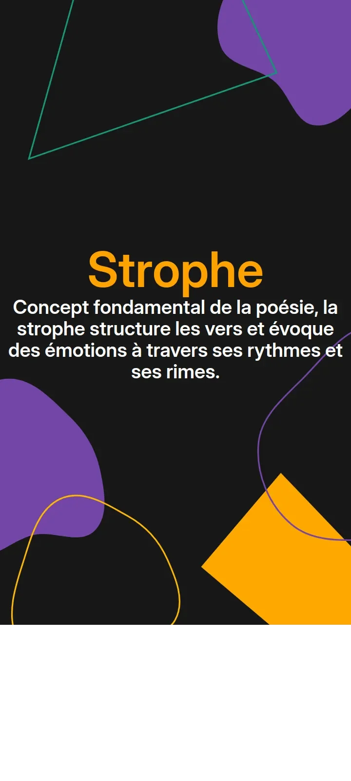 Strophe - Un Poème pour chaque instant
