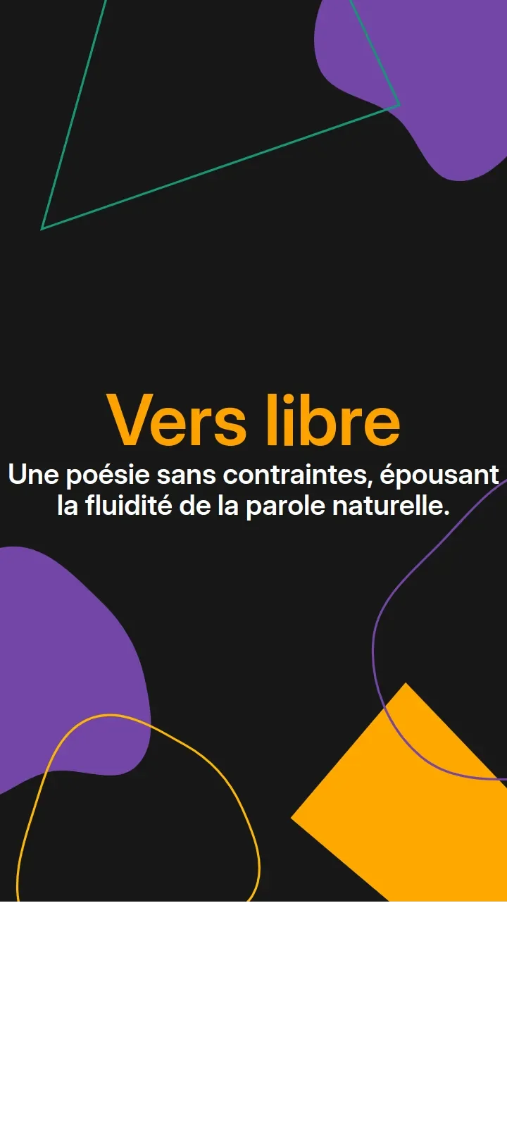 Vers libre - Un Poème pour chaque instant